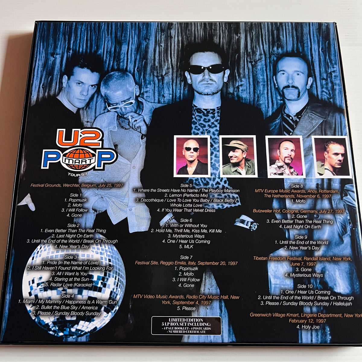 U2 - Popmartians - rare limited BLUE vinyl 5LP box – rockrecordscollectors