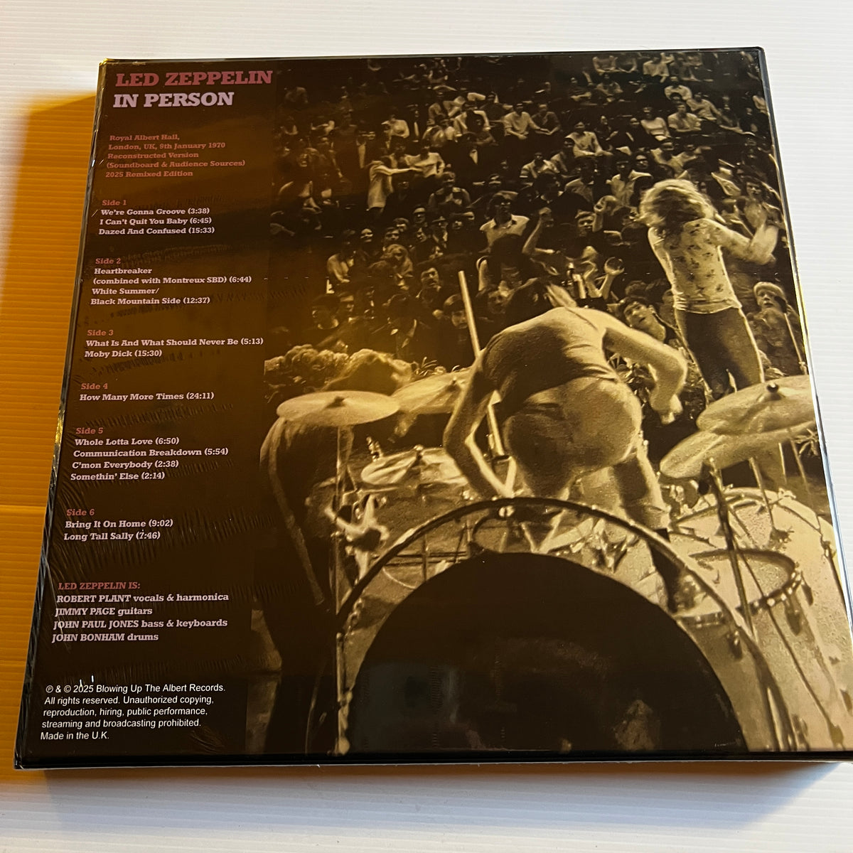 Led Zeppelin - In Person - Rare limited COLOR vinyl 3LP box ...