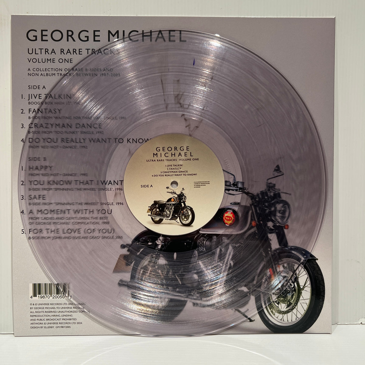 George Michael - Ultra Rare Tracks Vol 1 - Limited CLEAR vinyl LP ...