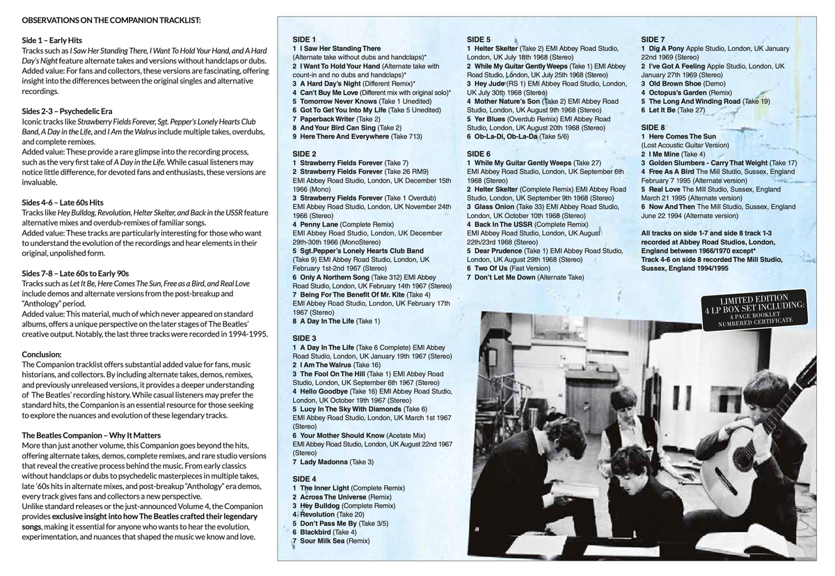 The Beatles - Anthology Outtakes - Limited 4 LP box (PRE-ORDER) – rockrecordscollectors